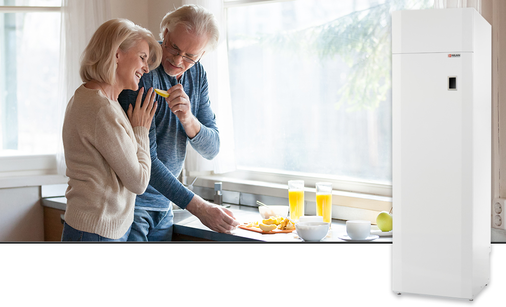 VP18 M2 EK can be connected up to a hydronic central heating system